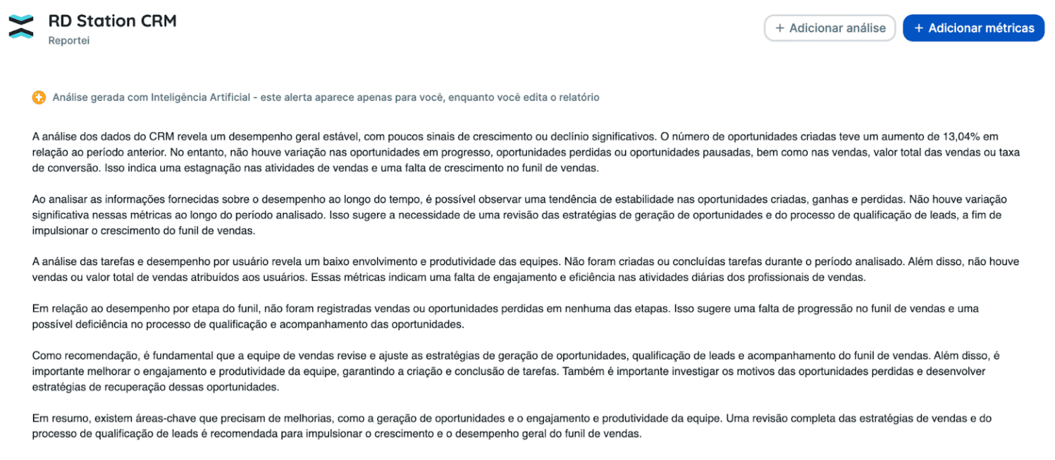 Informes de CRM con inteligencia artificial: descubre cómo generarlos en Reportei - Reportei